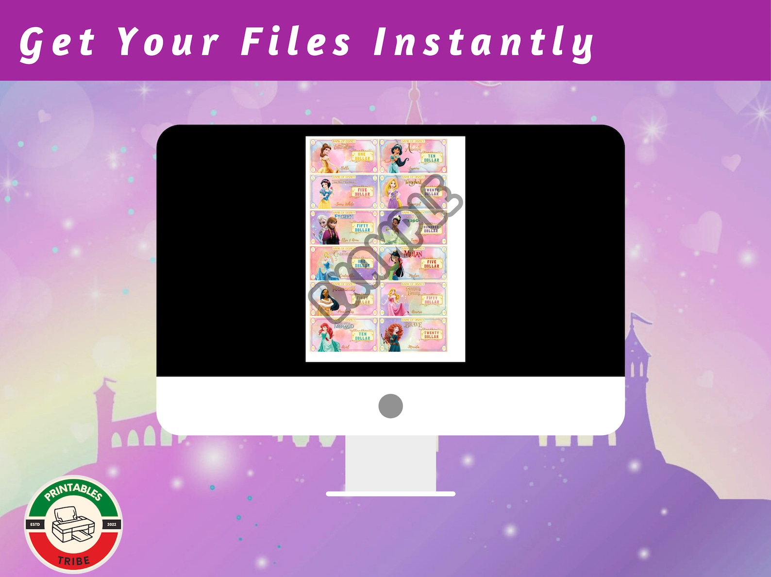 Princess Play Money | Pretend Play, Kids Rewards (PDF/PNG) - Etsy