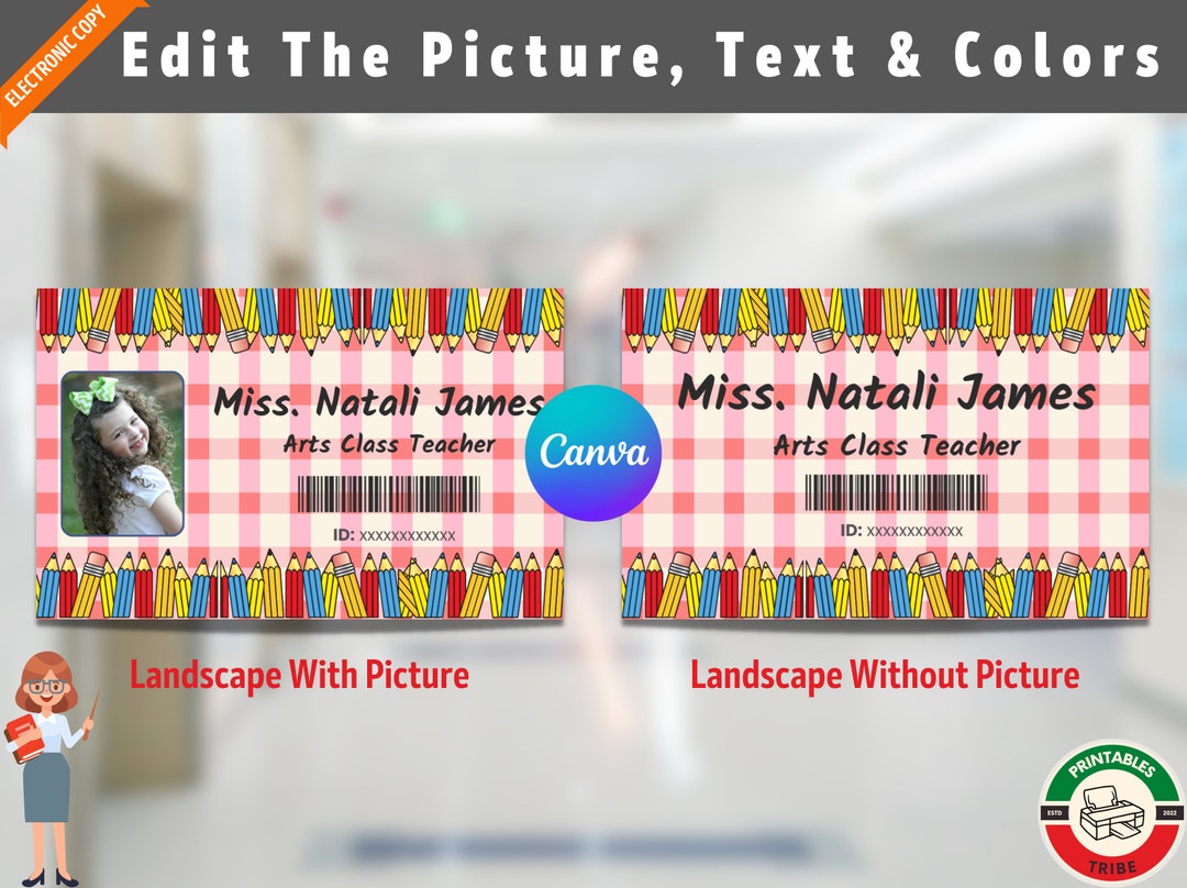 Teacher ID Badge, Editable Teacher ID, Pretend Play, School Activities ...