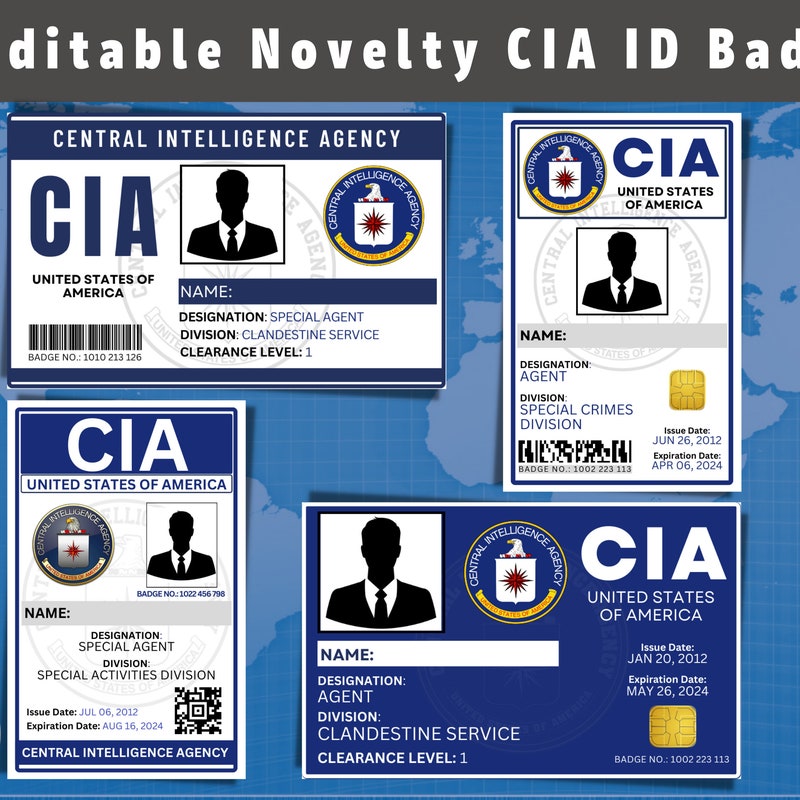 Cia Id Card - Etsy