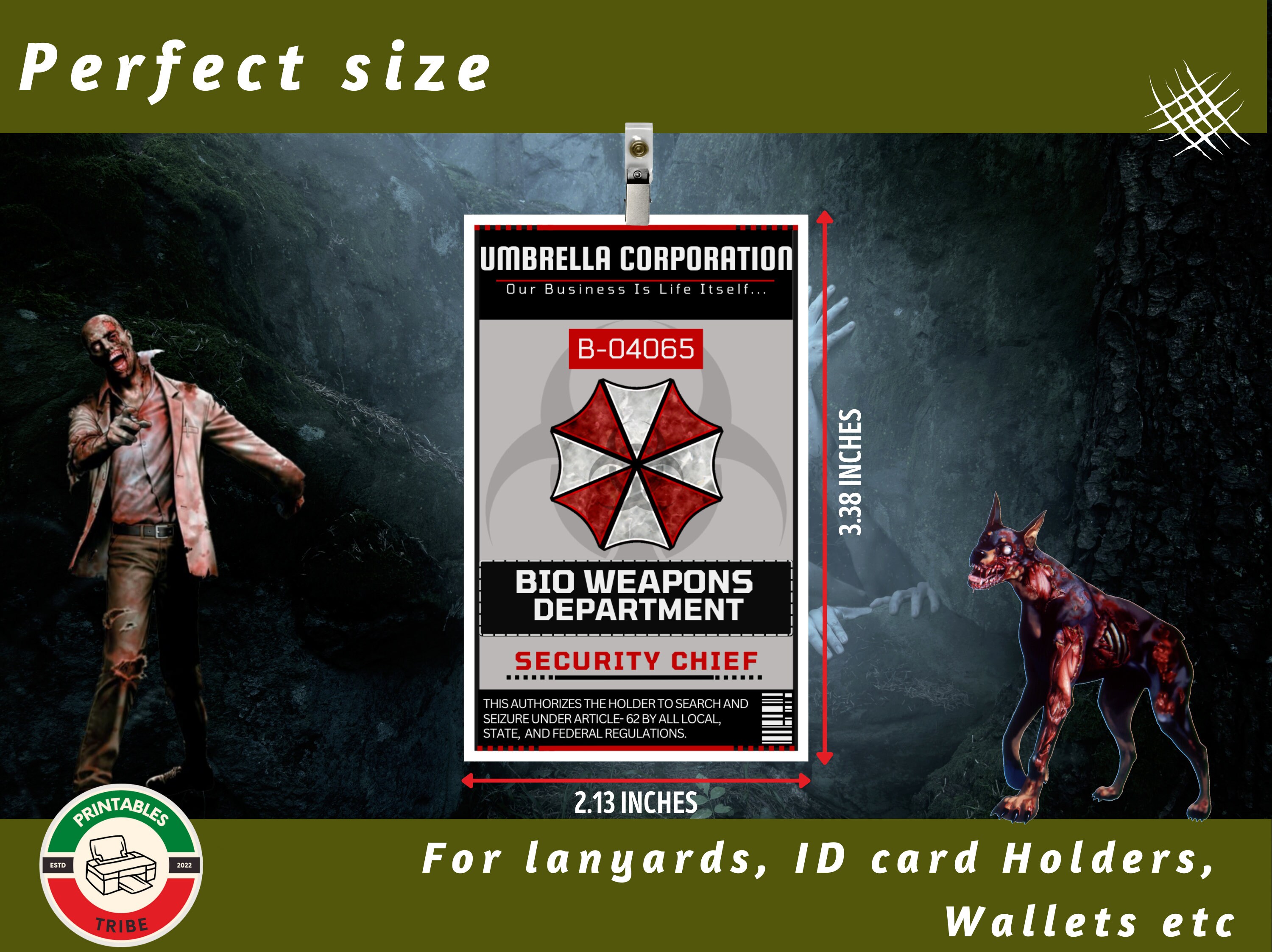 Resident Evil ID Badges | Umbrella Corp. | Bioweapons Staff Id Cards ...