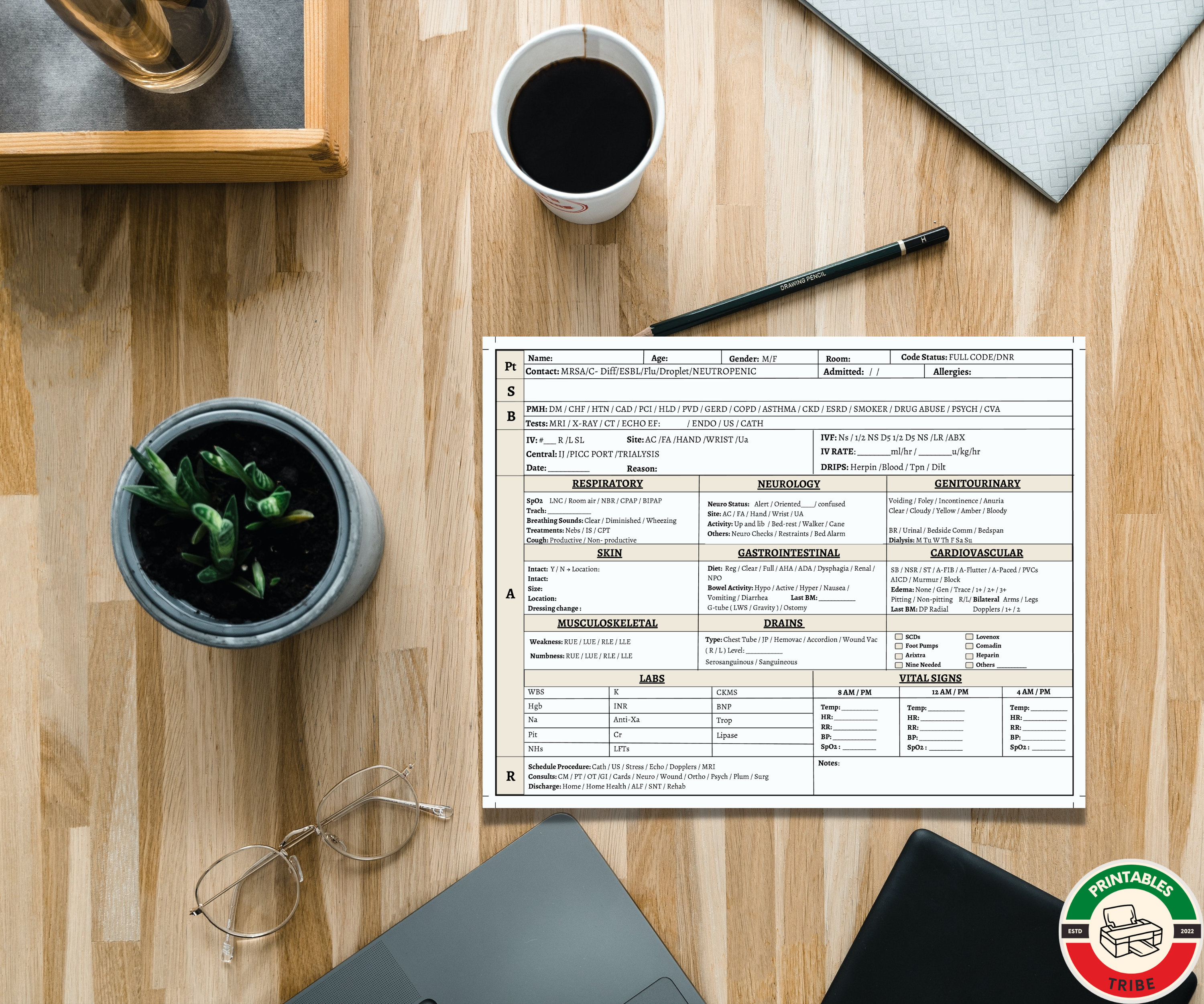 Nurse Report Sheet Printable ICU, Labor, Delivery Nurse Report Sheet ...