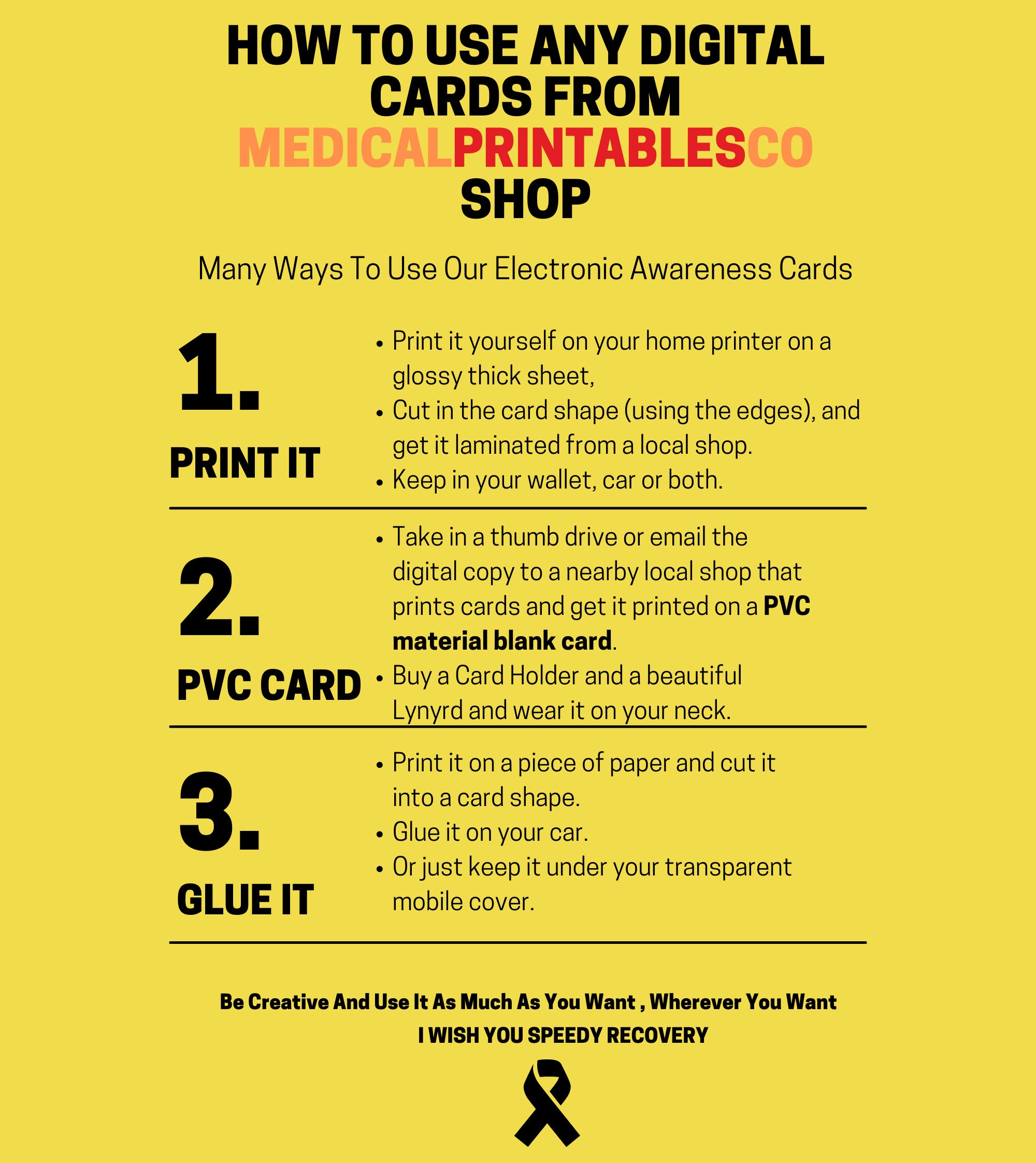 FND Awareness Emergency Medical ID Card Template Disability - Etsy