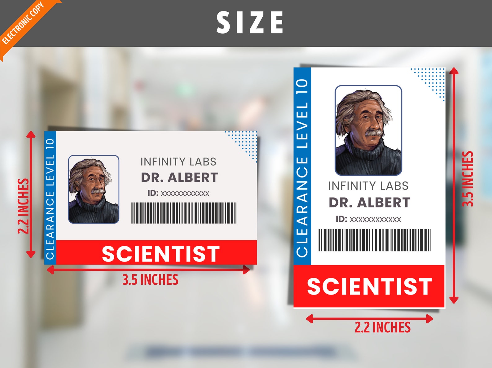 Personalised Scientist ID Badge, Pretend Play Editable Science Party ID ...