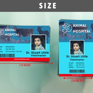 Veterinary Doctor ID Badge | Animal Hospital Name Tag | Halloween ...