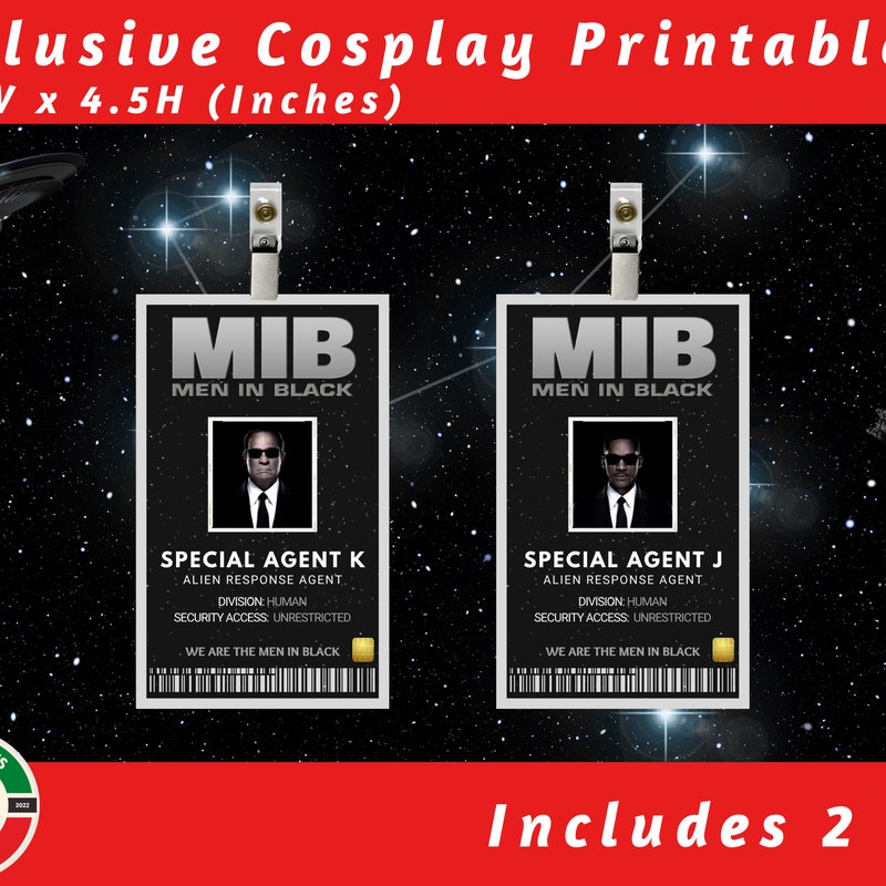 Printable Id Badge Mib - Etsy