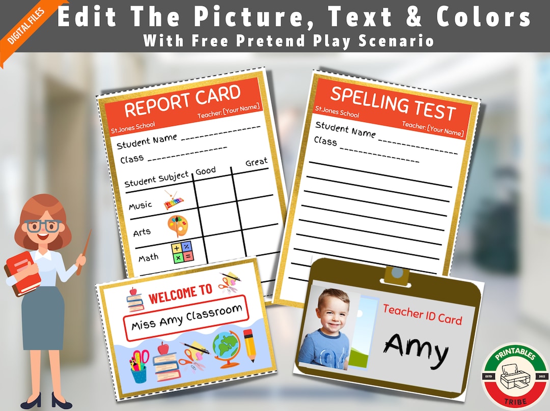 Teacher Pretend Play Kit for Imaginative Play for Kids | Montessori ...