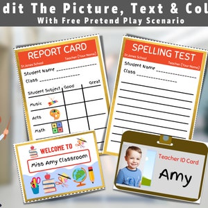 Teacher Pretend Play Kit for Imaginative Play for Kids | Montessori ...