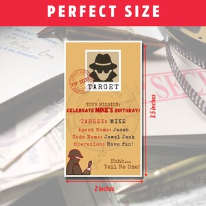 Custom Spy Badge Secret Agent ID Badge Spy Birthday Party - Etsy