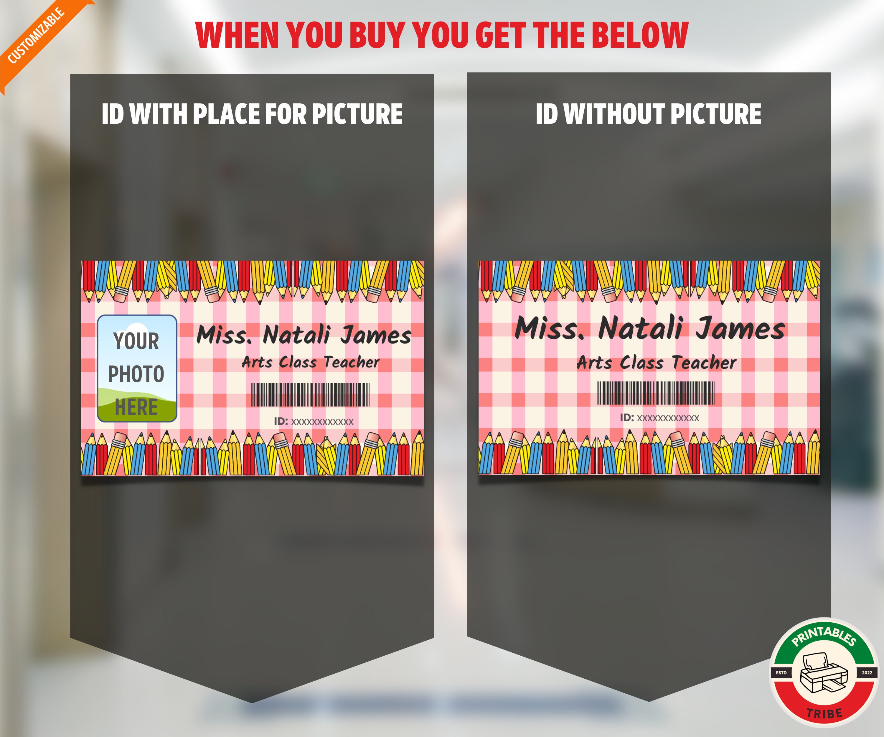 Teacher ID Badge, Editable Teacher ID, Pretend Play, School Activities ...