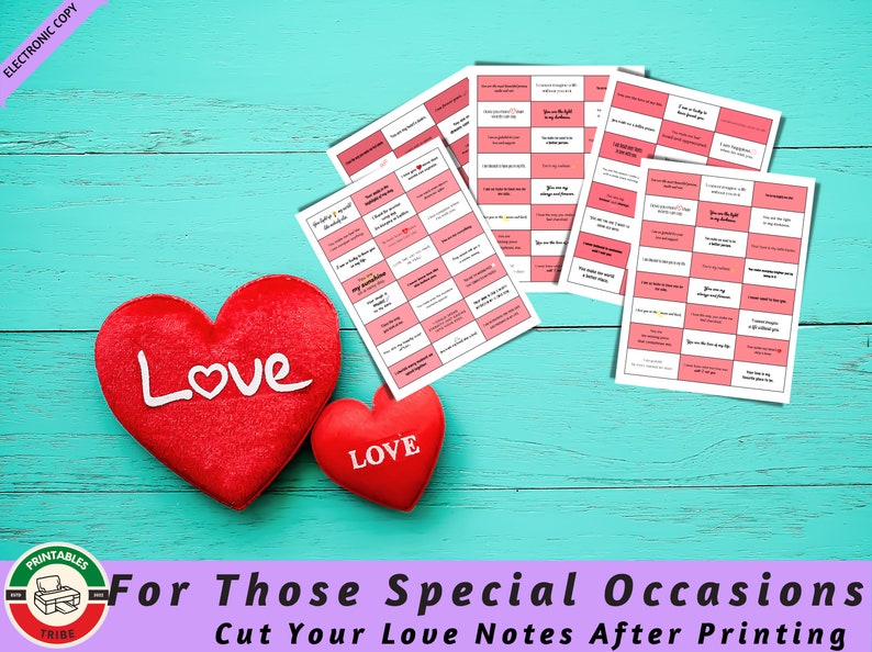 Romantic Love Notes Printable Mini Cards for Husband and Boyfriend ...
