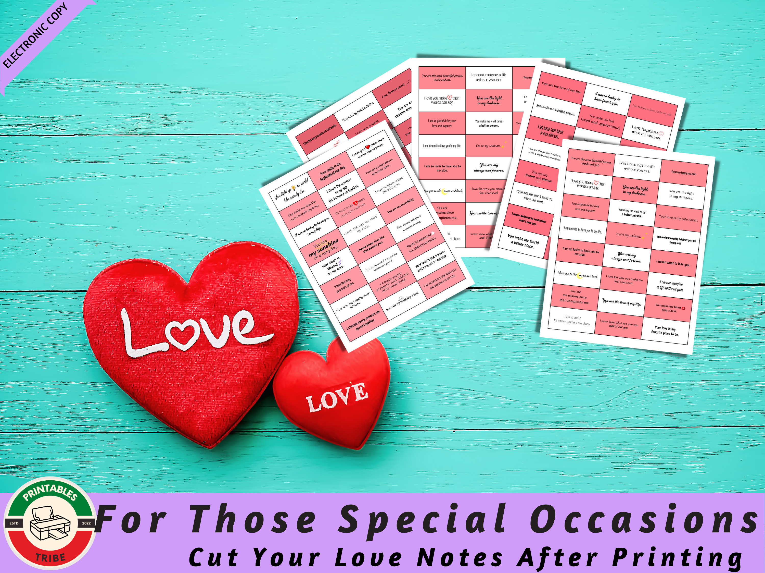 Romantic Love Notes Printable Mini Cards for Husband and Boyfriend ...