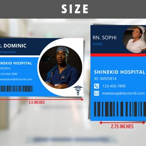 Doctor Nurse ID Card Badge, Fake Id Prop , Medical Party, Editable ...