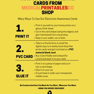 Pots Syndrome Awareness Medical Alert ID Card Template - Invisible ...