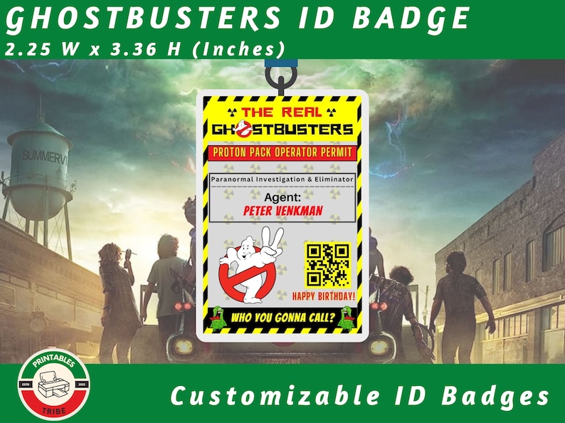 Ghostbusters ID Badge | Ghost Adventures | Ghostbusters Prop ID Card ...