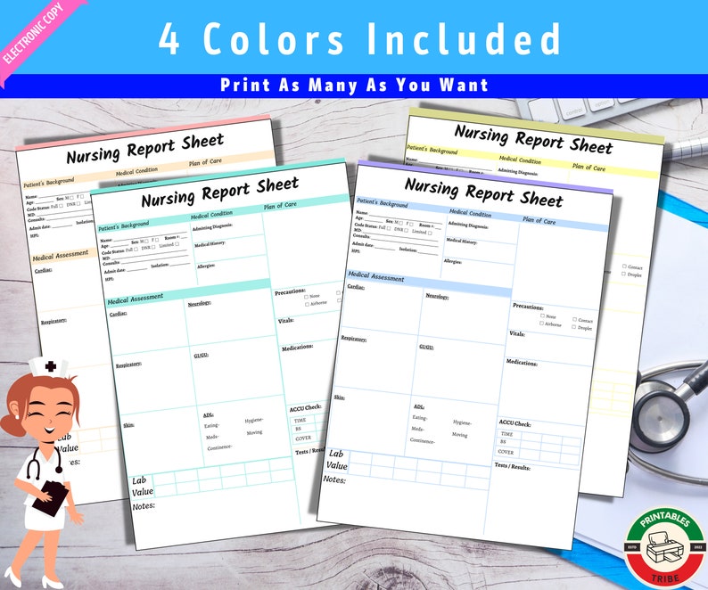 Nursing Brain Sheet Patient Reporting Handoff Report for Hospitals ...