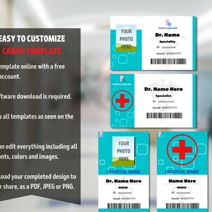 Doctor Nurse ID Badge V3, Medical Party, Pretend Play, Editable ...