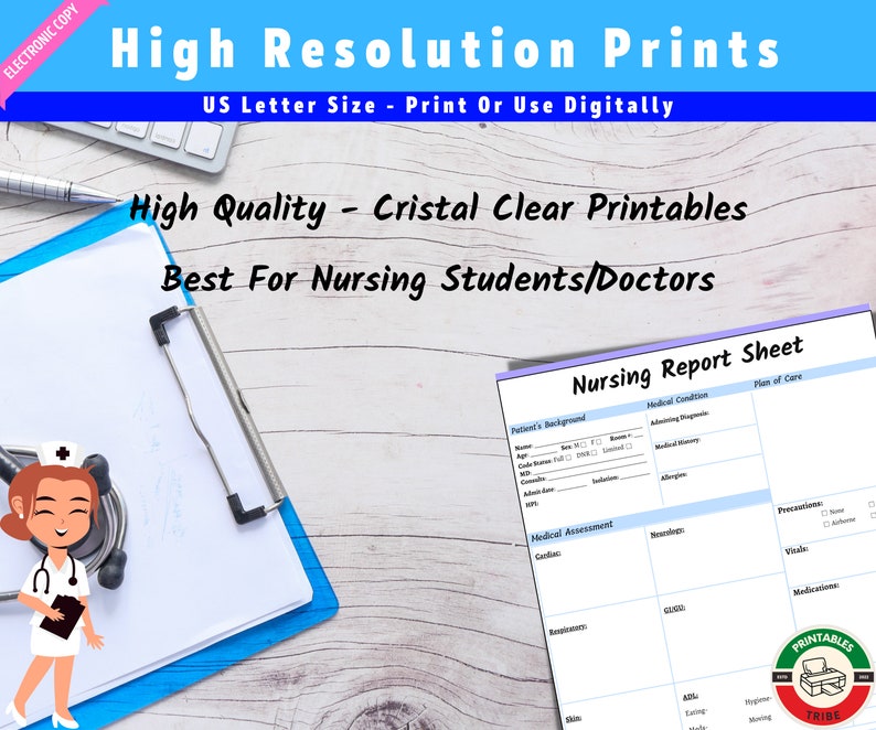 Nursing Brain Sheet Patient Reporting Handoff Report for Hospitals ...
