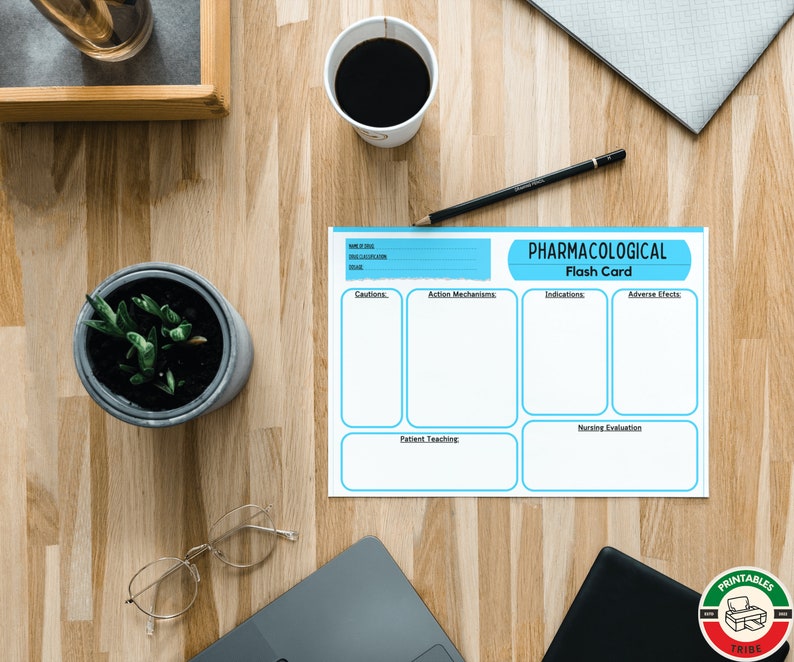 Editable Pharmacology Drug Card Template | Pharmacology Cards | Nursing ...