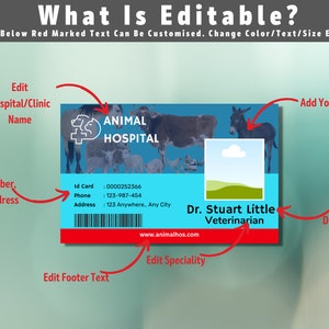 Veterinary Doctor ID Badge | Animal Hospital Name Tag | Halloween ...