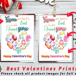 Valentine Day Tag Party Gloss Printable | Friendship Day | Gemstone ...