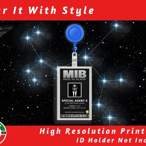 Men in Black Printable ID Badges | MIB Agent ID Badge | Office Parties ...