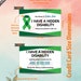 Hidden Disability Card - Invisible Disability Awareness Medical Alert ...