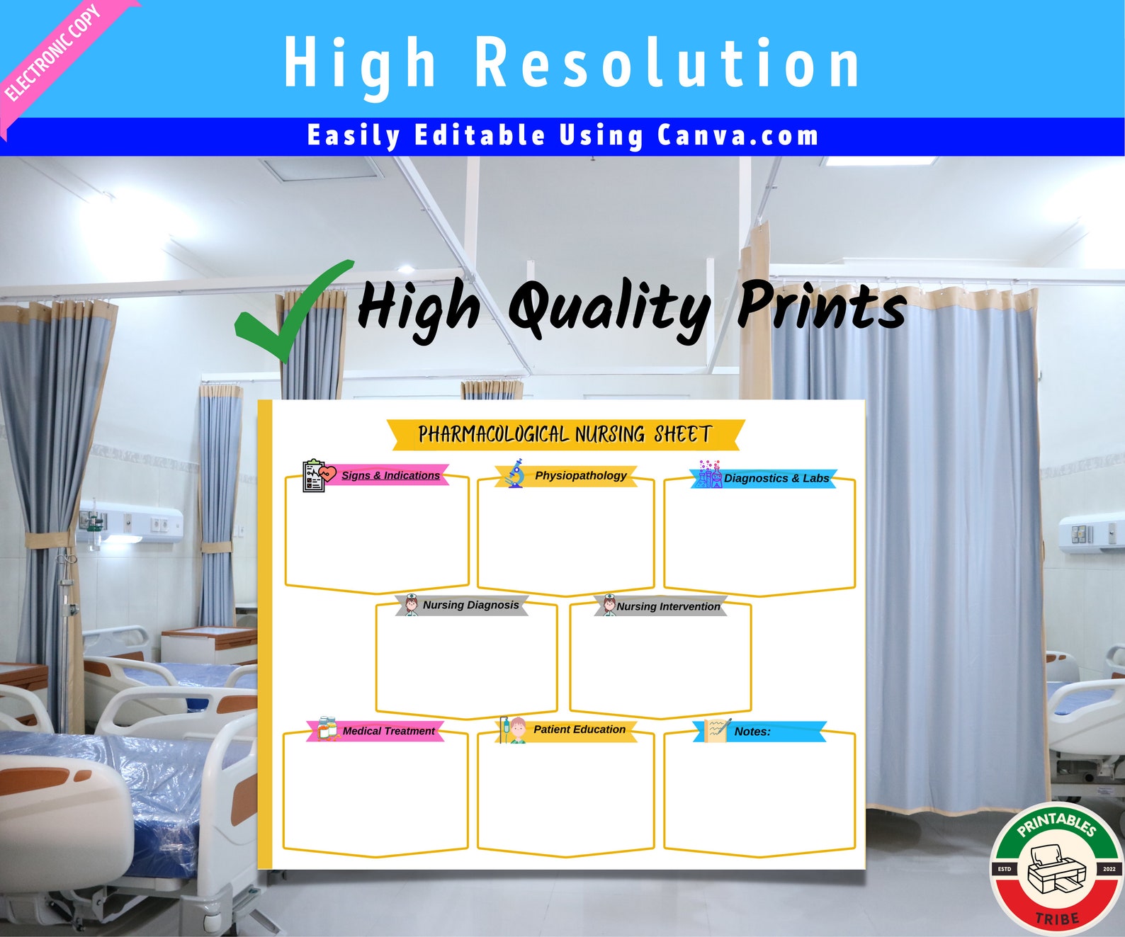 Nurse Report Sheet Concept Map Template Nurse Practitioner - Etsy