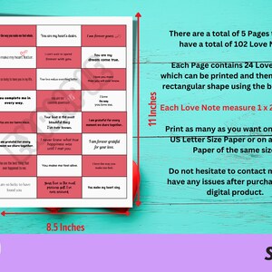 Romantic Love Notes Printable Mini Cards for Husband and Boyfriend ...