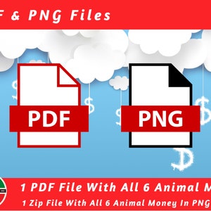 Printable Play Money for Kids Animal Play Money Pretend Money to Learn ...