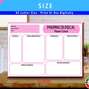 Editable Pharmacology Drug Card Template | Pharmacology Cards | Nursing ...