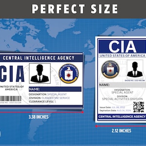 Printable Novelty CIA ID Badges | National Security Agency Cia Card ...