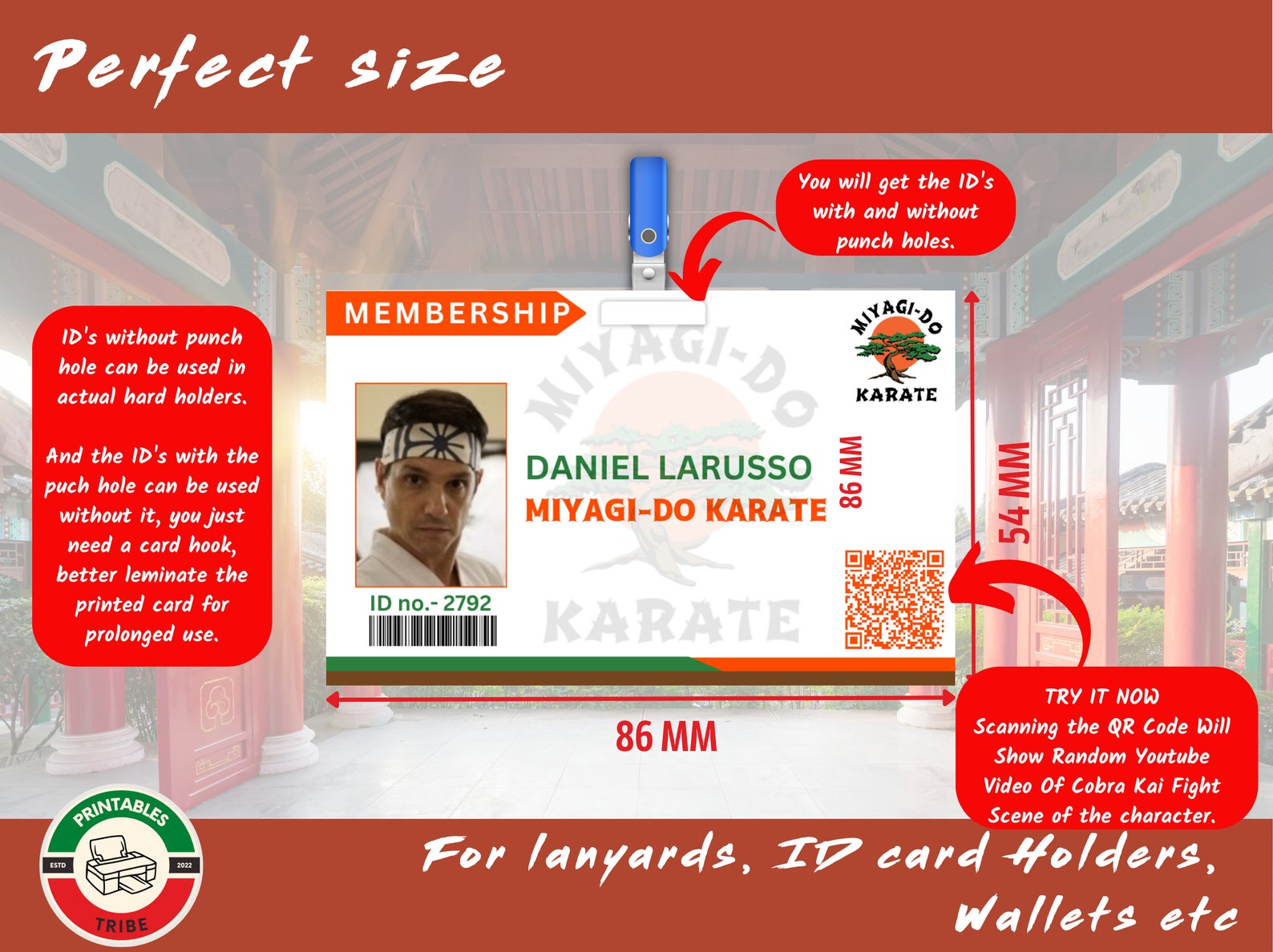 Cobra Kai ID Badges Set Printables | Eagle Fang & Miyagi Do Membership ...