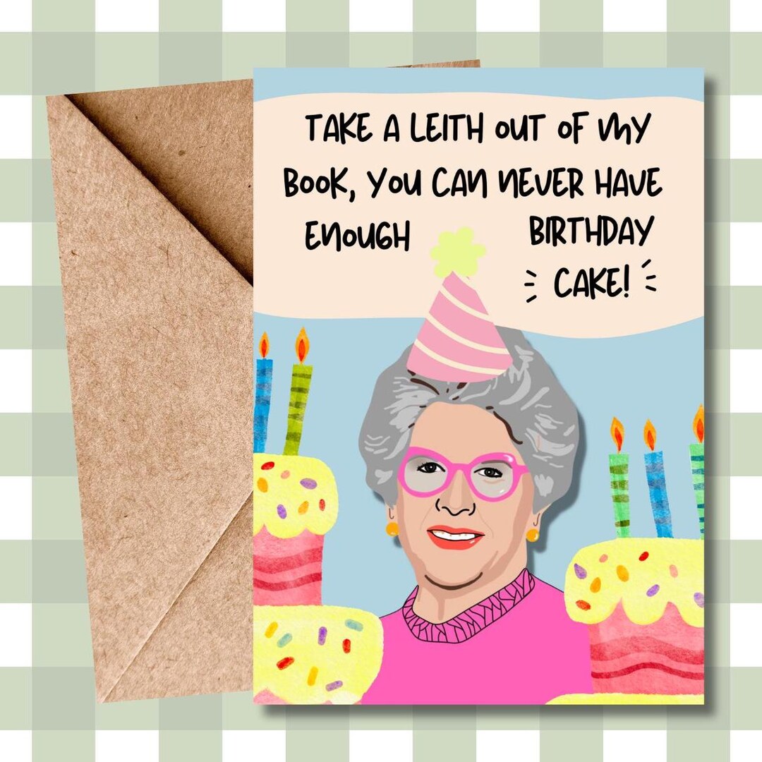 Great British Bake off Inspired Birthday Card - Birthday Cake Design ...