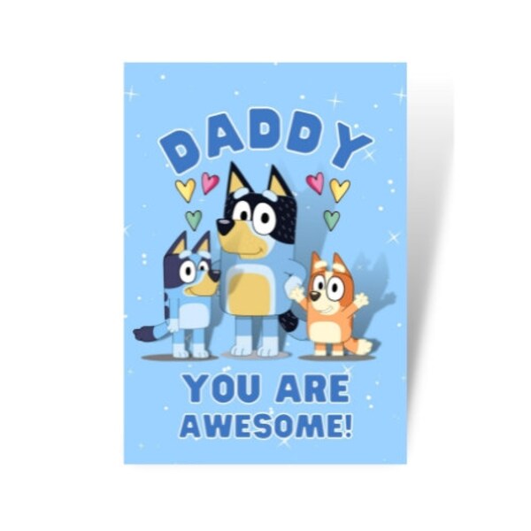 Bluey Father Card for Father - Etsy UK
