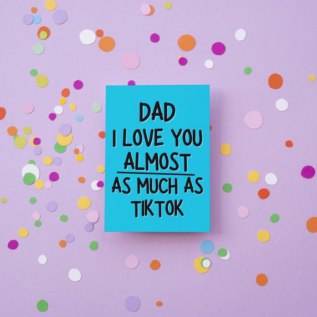 Dad Funny Tik Tok Father's Day Card for Dad - Etsy