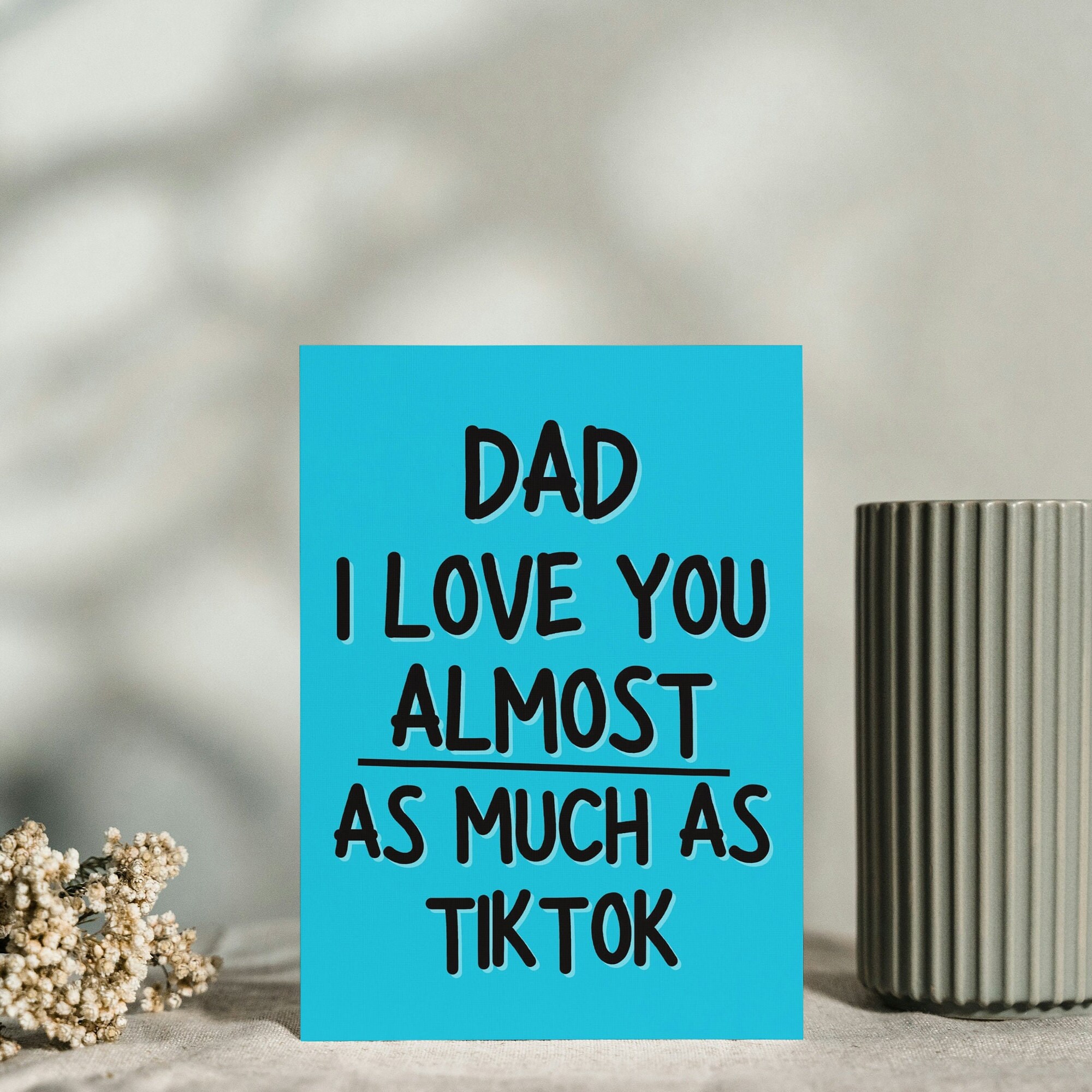 Dad Funny Tik Tok Father's Day Card for Dad - Etsy