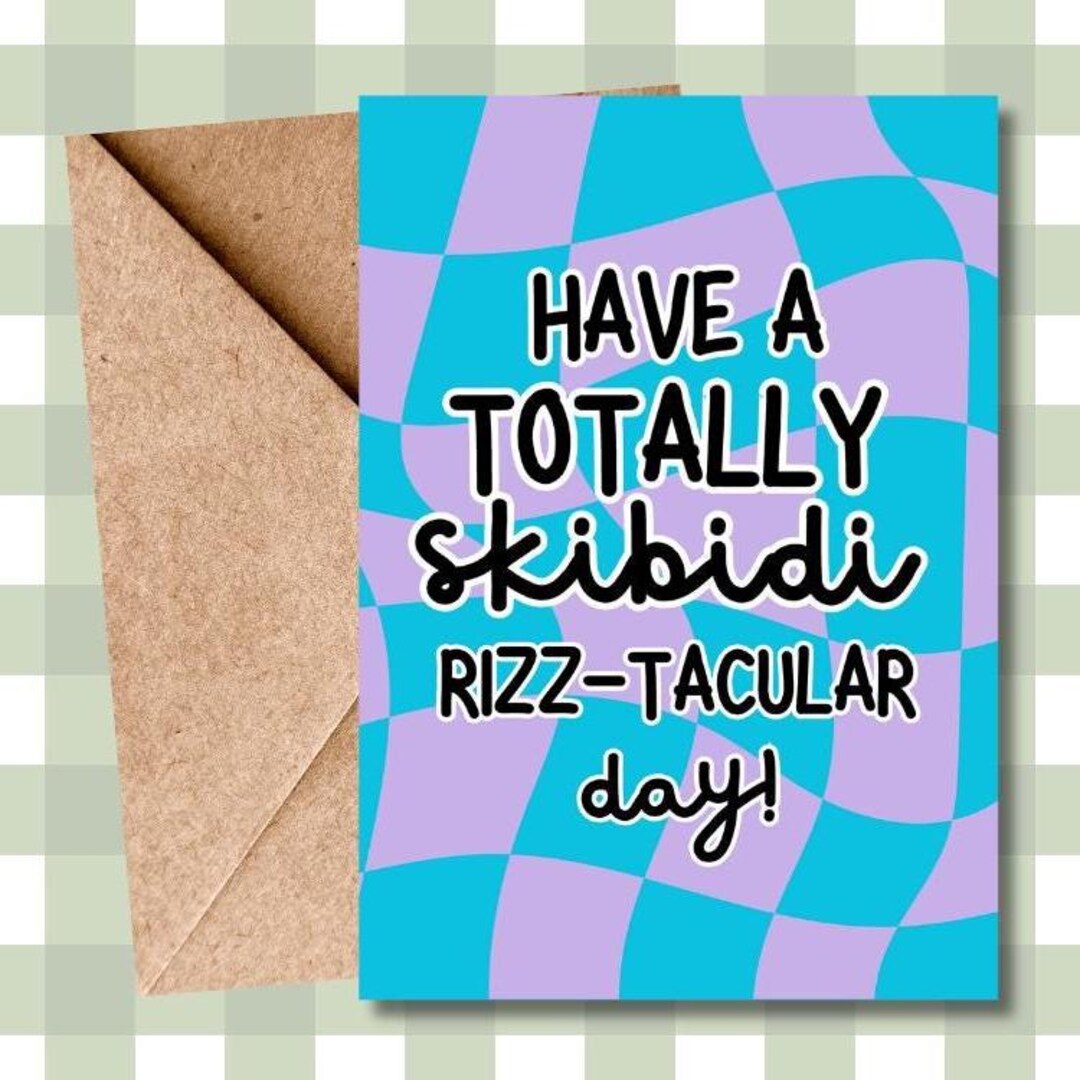 Skibidi Rizz Birthday Card: Trendy Teenager Card - Etsy