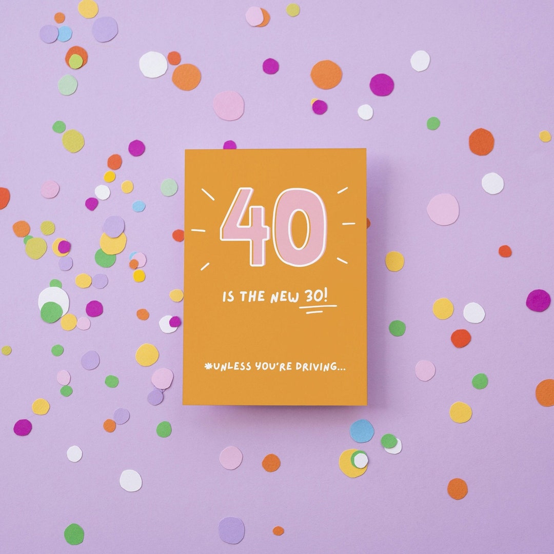 Funny 40th Milestone Birthday Card - Hilarious Celebration Card for Him ...