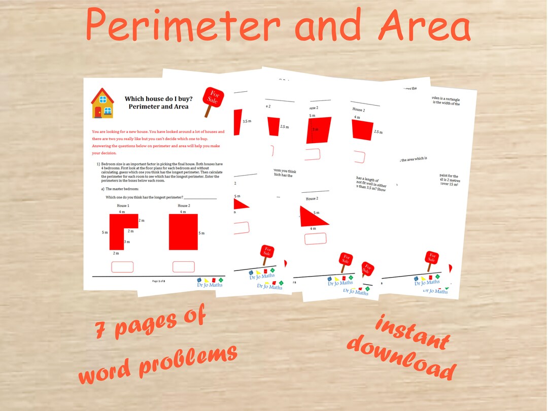 Area and Perimeter - Etsy
