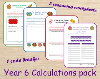 Year 6 Maths Place Value Worksheet Pack - Etsy