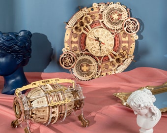 Wooden Puzzle Wall Clock - Etsy UK