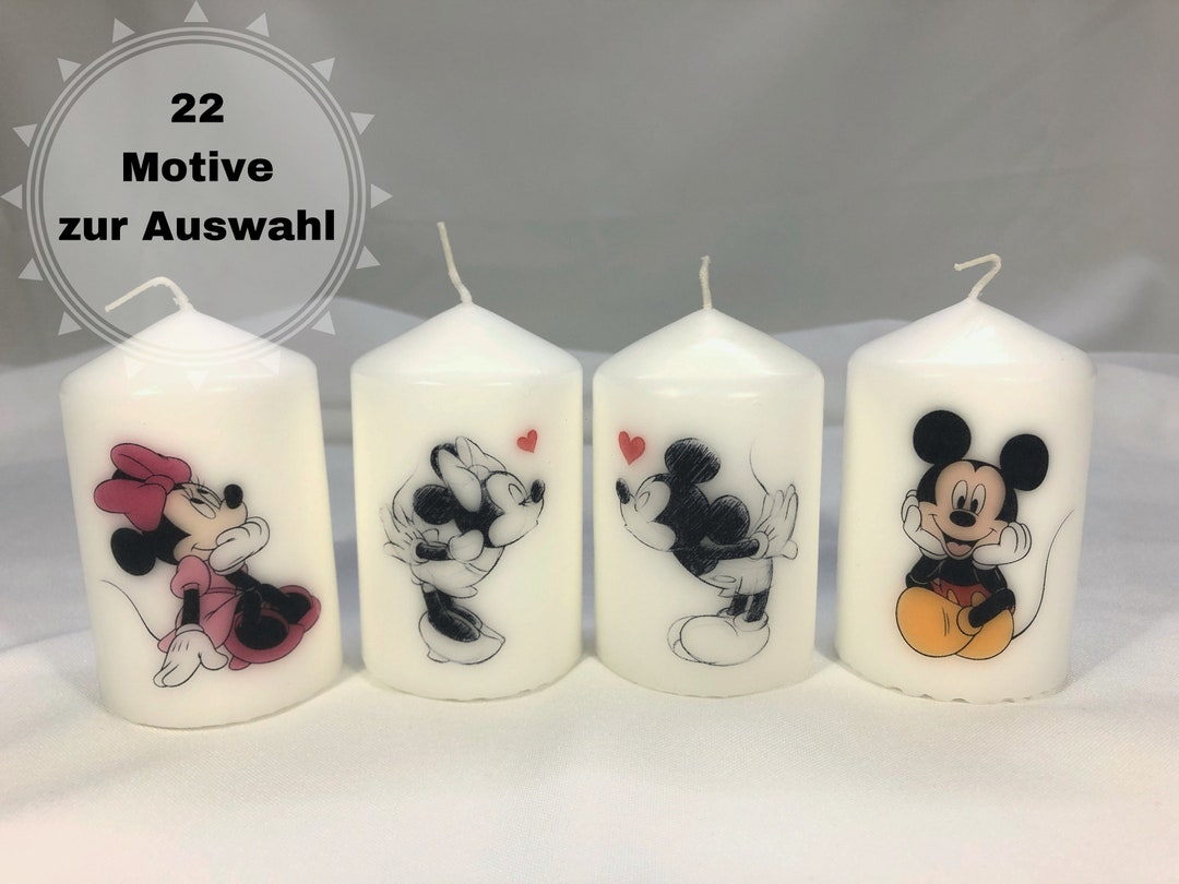 Mickey & Minnie Mouse Candle Various Motifs Disney Decoration Ideas ...