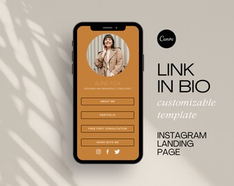 Landing Page. Link in Bio Template. Digital Download. Instagram Template. Canva Template. Canva ...