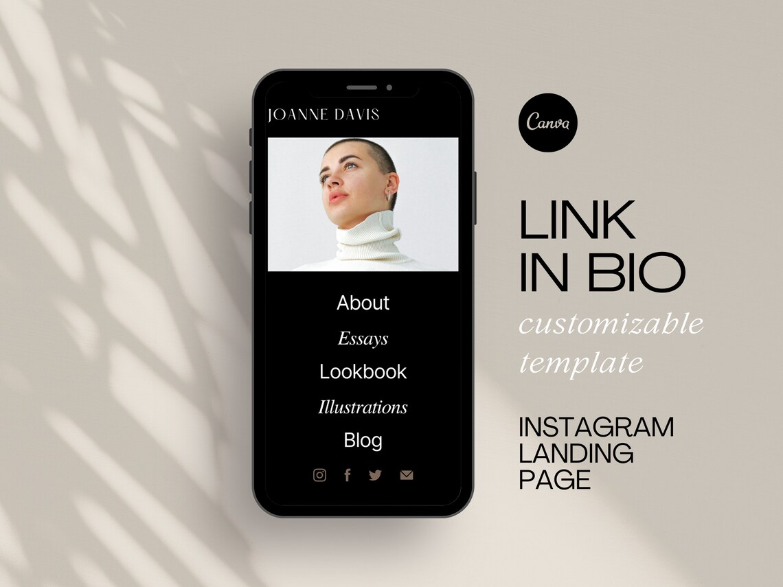 Landing Page. Link in Bio Template. Digital Download. Instagram ...