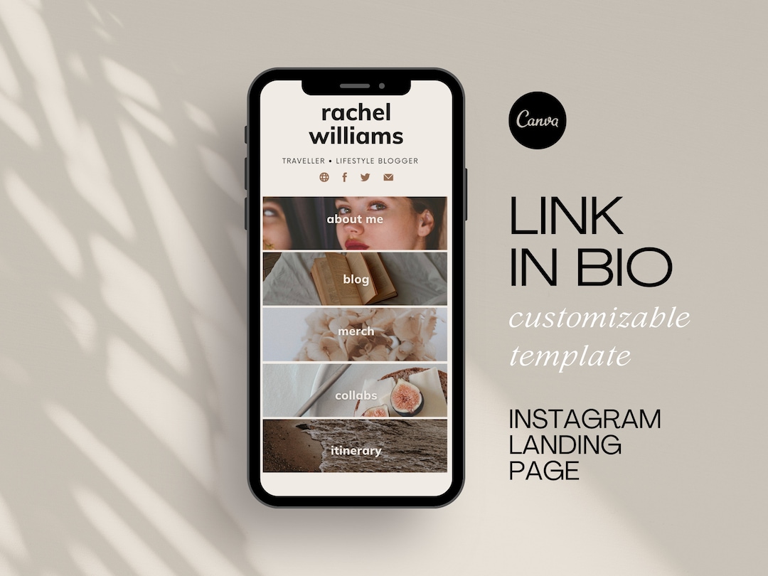 Landing Page. Link in Bio Template. Digital Download. Instagram ...