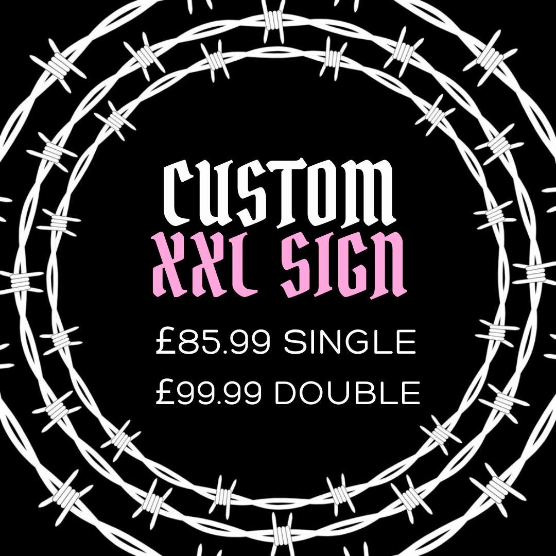 XXL Custom Vinyl Fringe Banner Sign - Single or Double Sided - Etsy