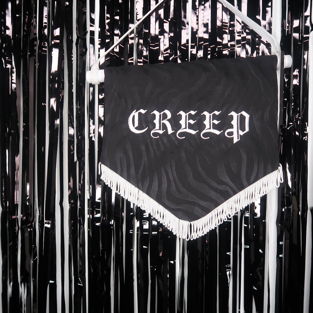 Creep Handmade Embroidered Banner Sign - Etsy