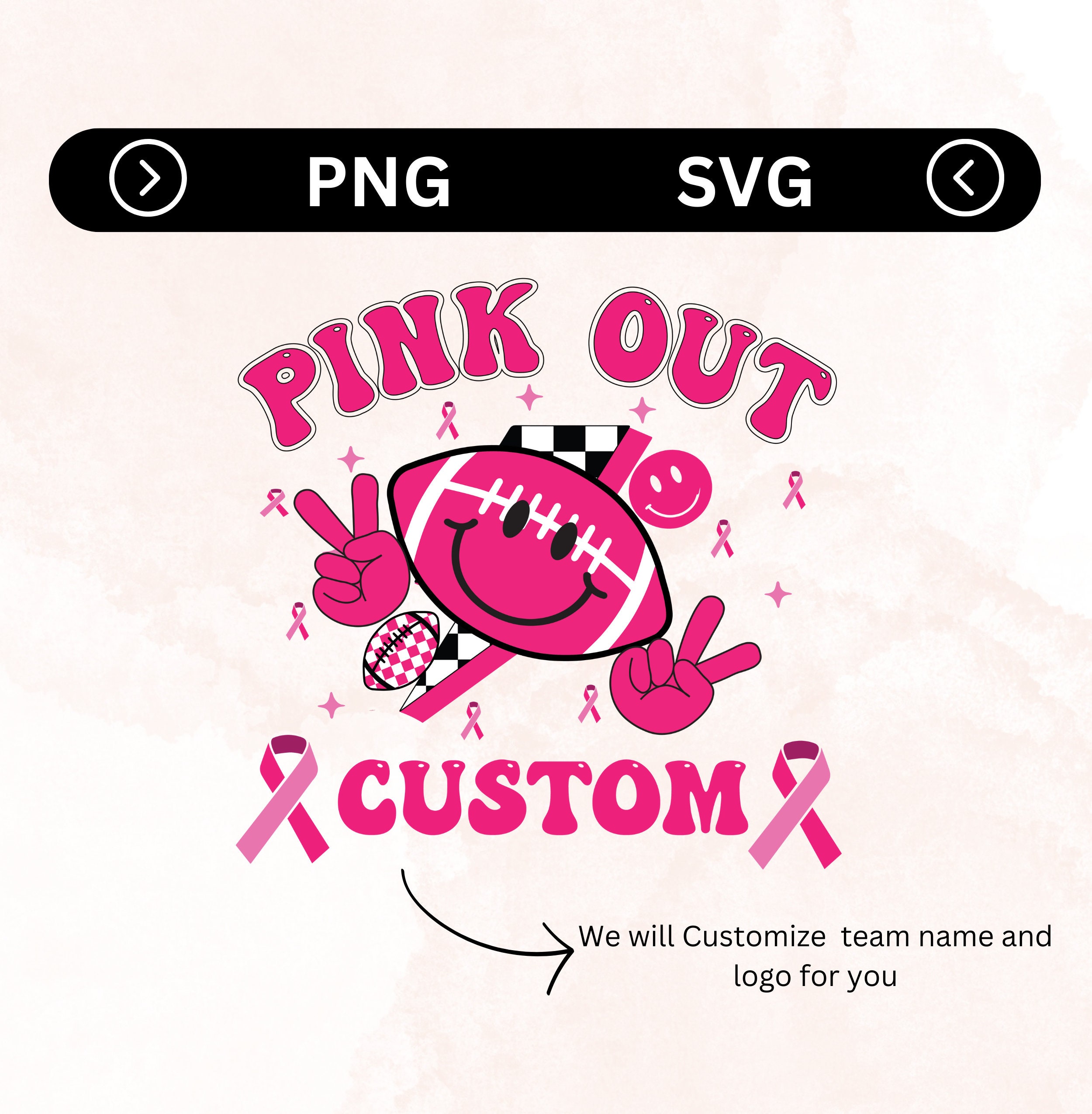 Custom Pink Out Breast Cancer Awareness Svg/png Custom Cancer - Etsy