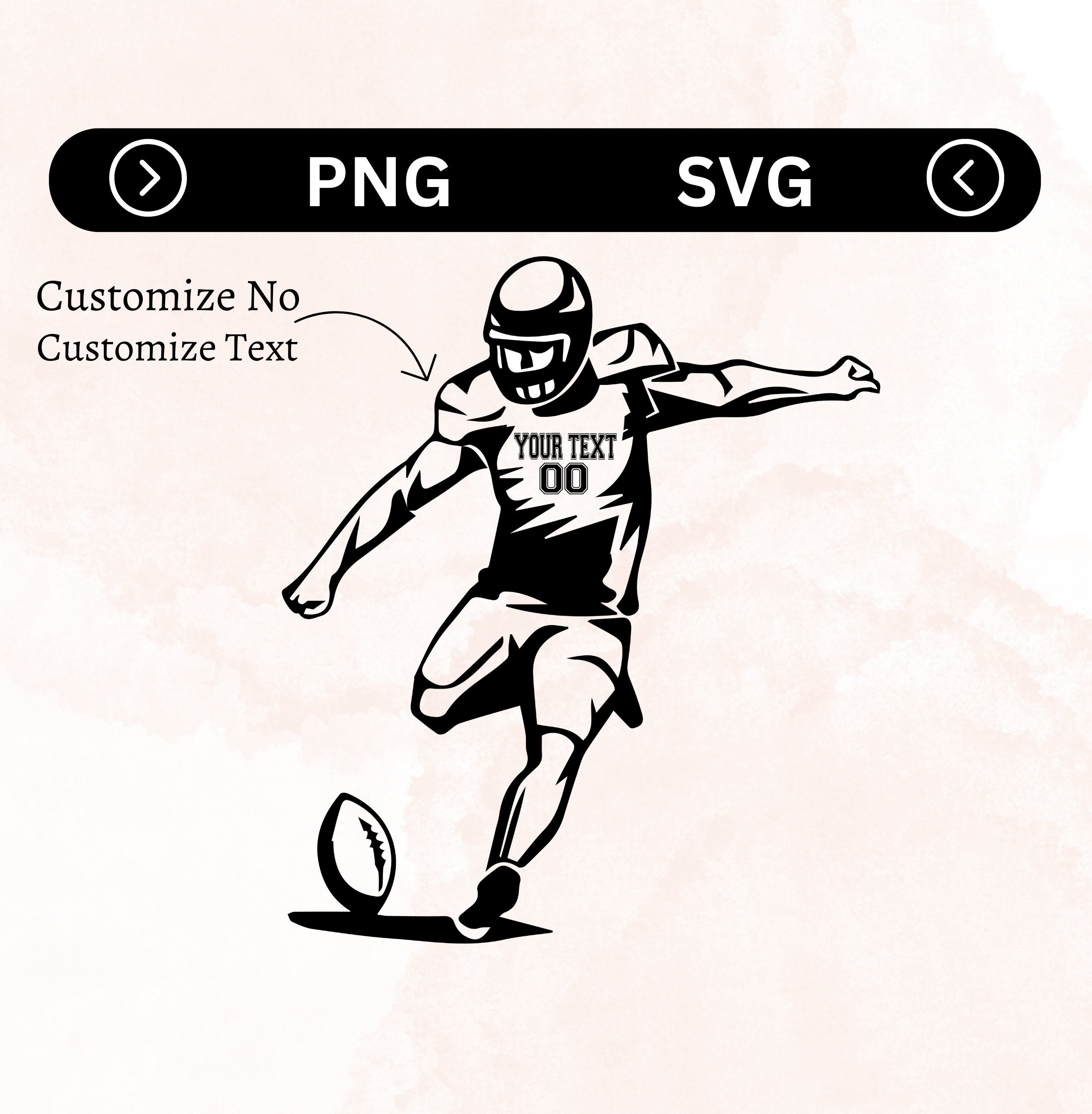 Custom Layered Football Player SVG football Season - Etsy