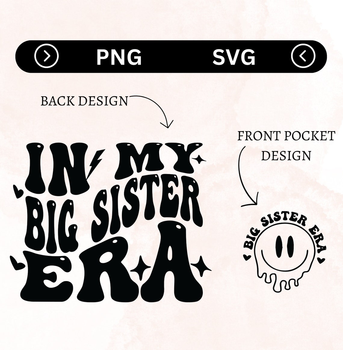 In My Big Sister Era Svgpngbig Sister Shirt Svgfunny Etsy